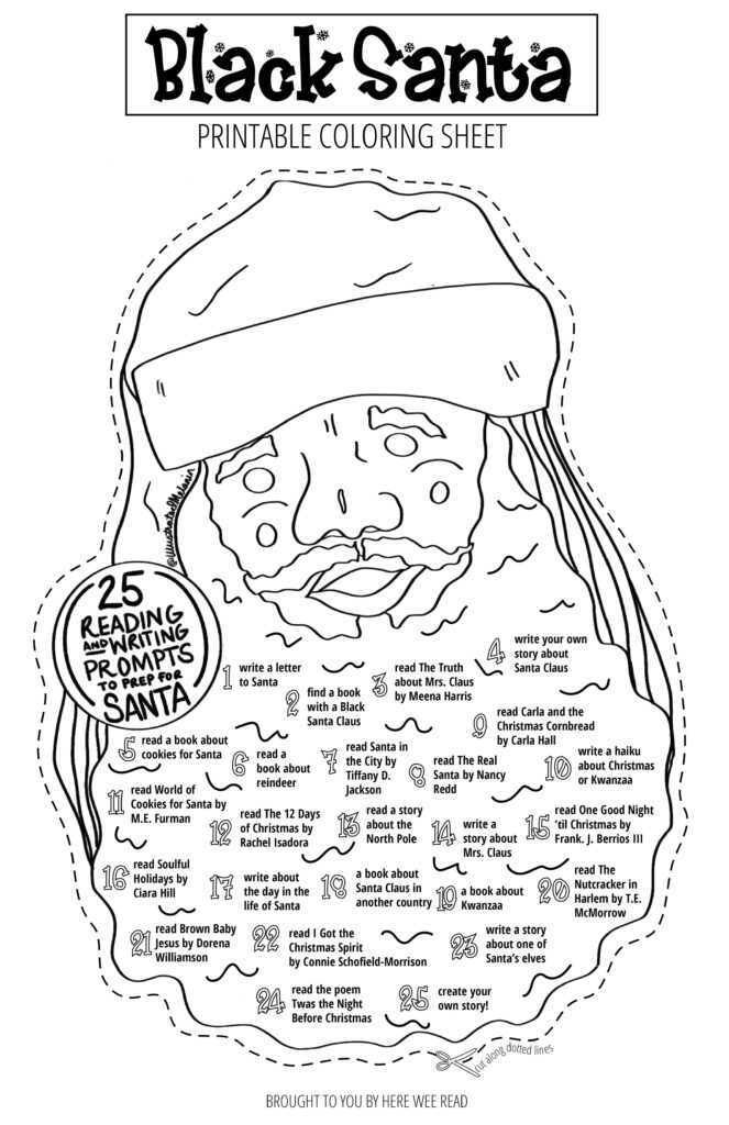 Here Wee Read: Black Santa Printable - Illustrated Melanin